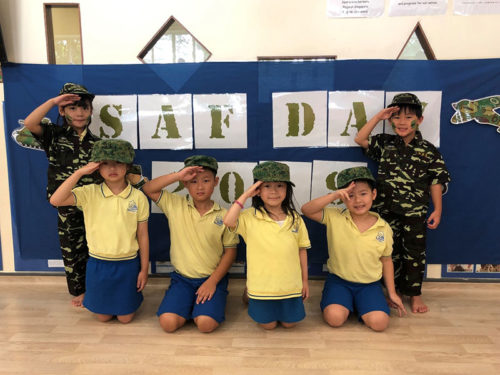 NutureStars children mark SAF Day with Army songs - NurtureStars Preschool