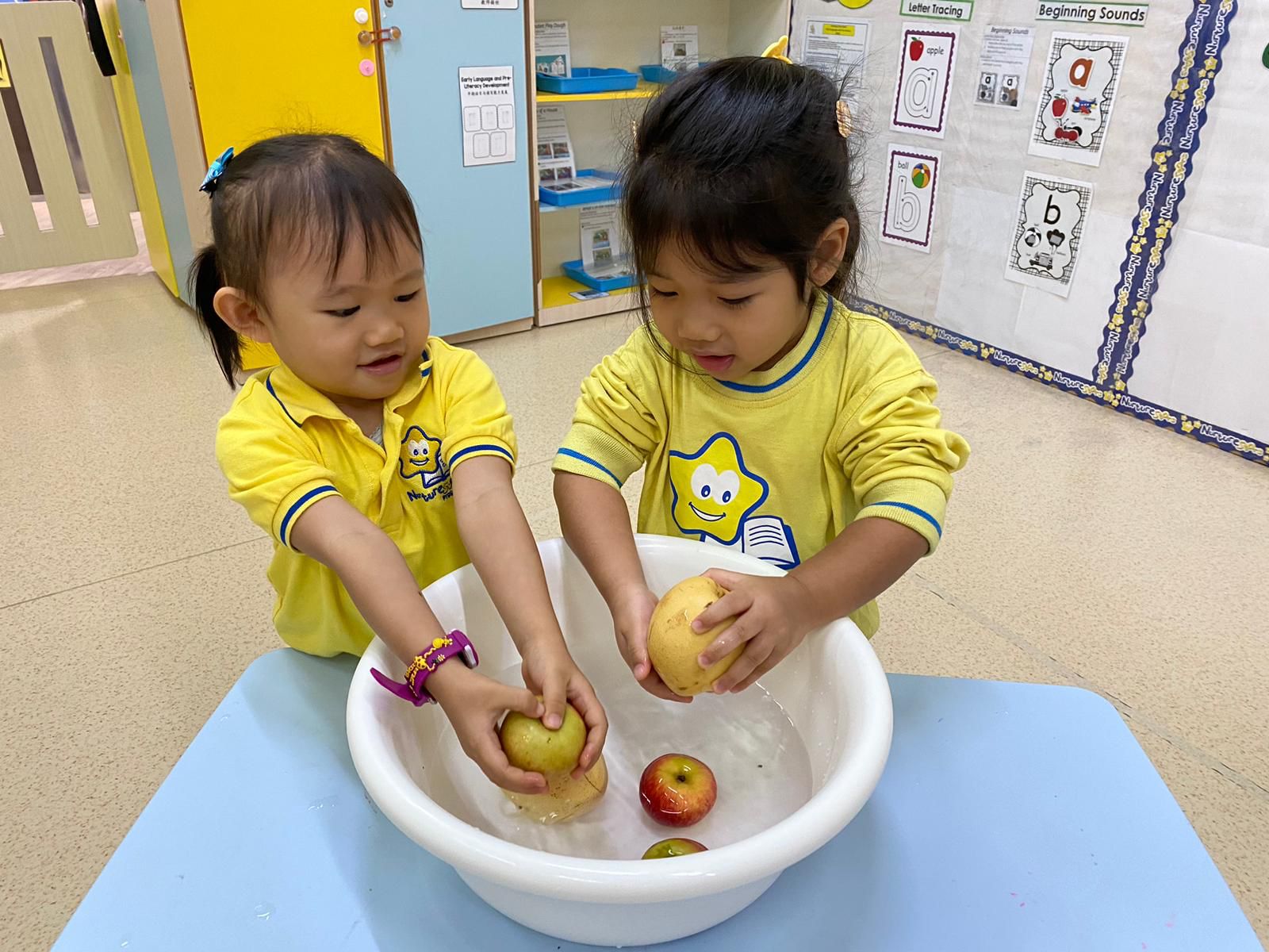 Starting them young to save water - NurtureStars Preschool